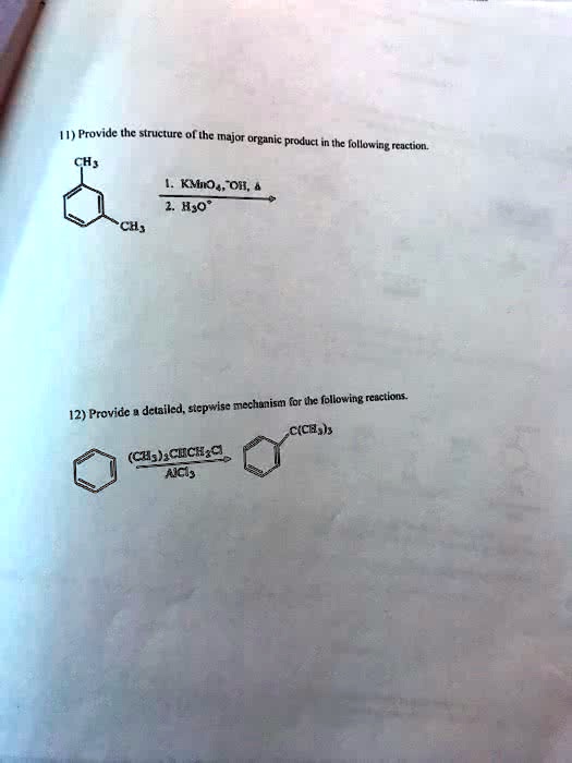 SOLVED: Organic Chem 2 quiz 11) Provide the structure of the major organic product in the ...