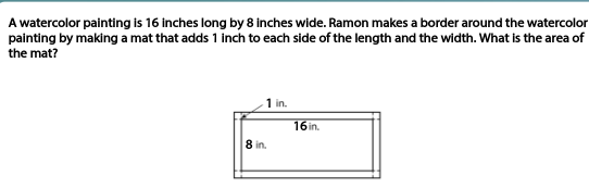 SOLVED: A watercolor painting is 16 inches long by 8 inches wide. Ramon ...