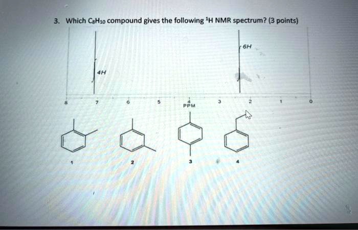 SOLVED: Which C6H10 compound gives the following 'H NMR spectrum? (3 points)