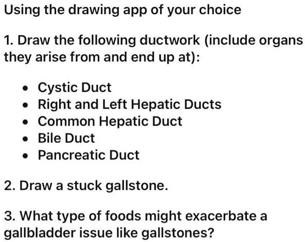 Using the drawing app of your choice 1. Draw the following...