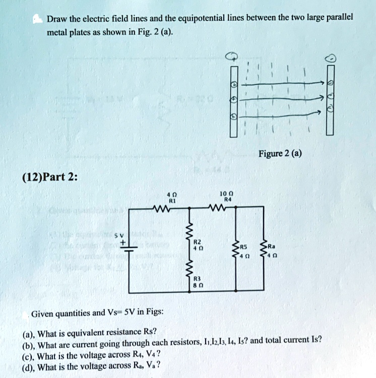 draw the electric field lines and the equipotential lines between the ...