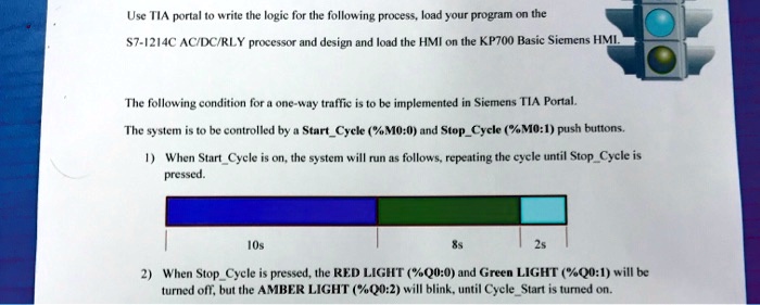 SOLVED: Use TIA portal to write the logic for the following process ...