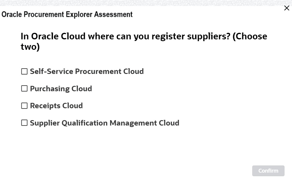 SOLVED: Oracle Procurement Explorer Assessment In Oracle Cloud where ...
