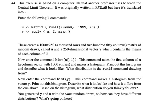 SOLVED: 44. This exercise is based on a computer lab that another professor uses to teach the ...