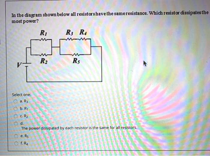 SOLVED: I the diagram shown below all resistorshavethe sameresistance ...