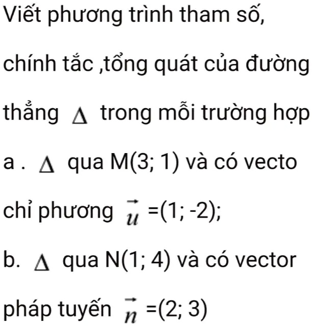 Solved Viet Phương Trình Tham Sá‘ ChÃnh Tắc Tá•ng Quát Cá