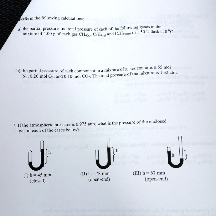 SOLVED: 'erform the following calculations; the partial pressure and ... SOLVED: 'erform the following calculations; the partial pressure and ...