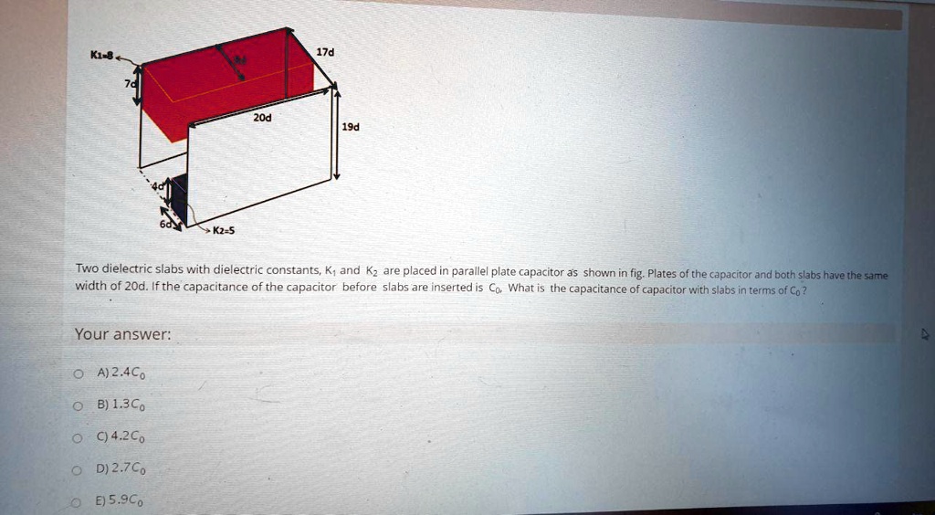 SOLVED: K1-g 17d 20d 19d K2-5 Two dielectric slabs with dielectric ...