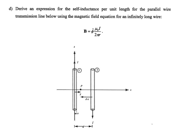 SOLVED: Derive an expression for the self-inductance per unit length ...
