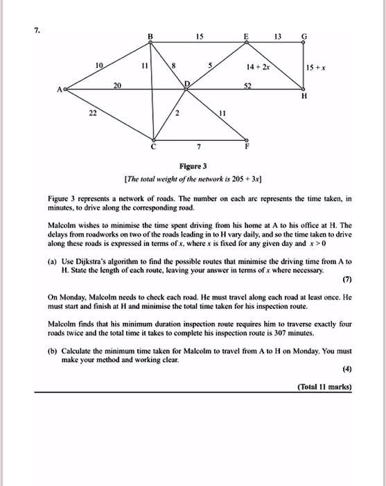 7. A B 15 E 13 G 10 11 8 5 14+2x 15+x 20 52 H 22 2 11 C 7 F Figure 3 ...