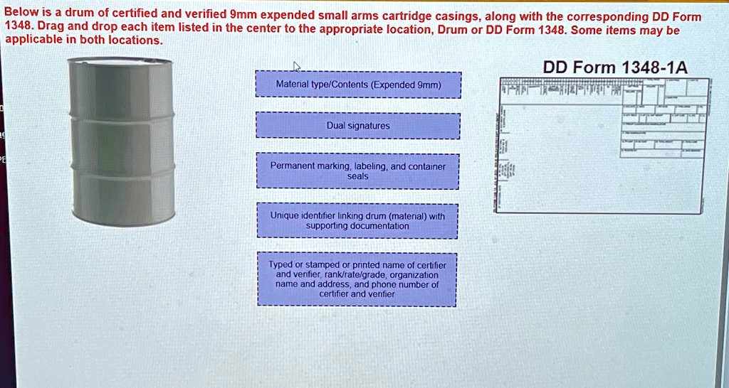 Below Is A Drum Of Certified And Verified 9mm Expended Small Arms