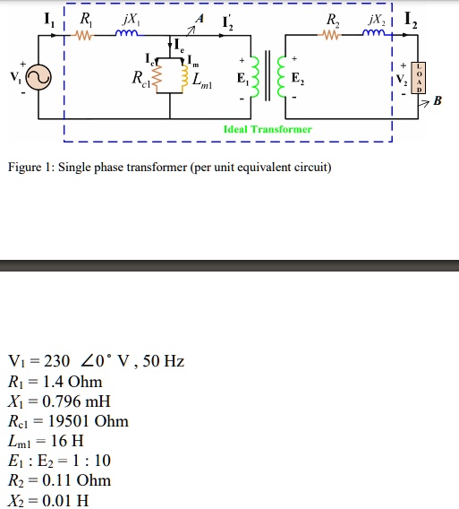 I? R? jX? I? Rcl Lm1 E? E? R? jX? I? Ideal Transformer Figure 1: Single ...