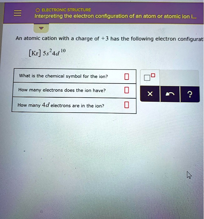 electronic structure interpreting the electron configuration of an atom ...