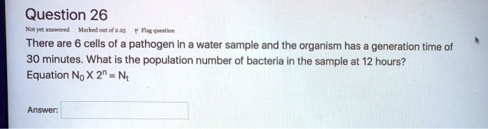 SOLVED: Question 26 Kotit anAnen Mukddogt 0i? * There are 6 cells of a ...