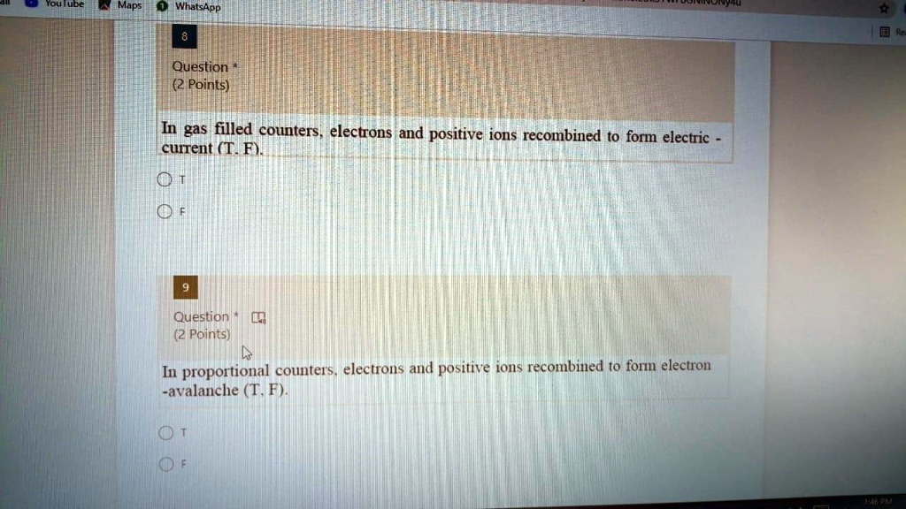 SOLVED:oulube WhatsApp Question Points) In gas filled counters ...