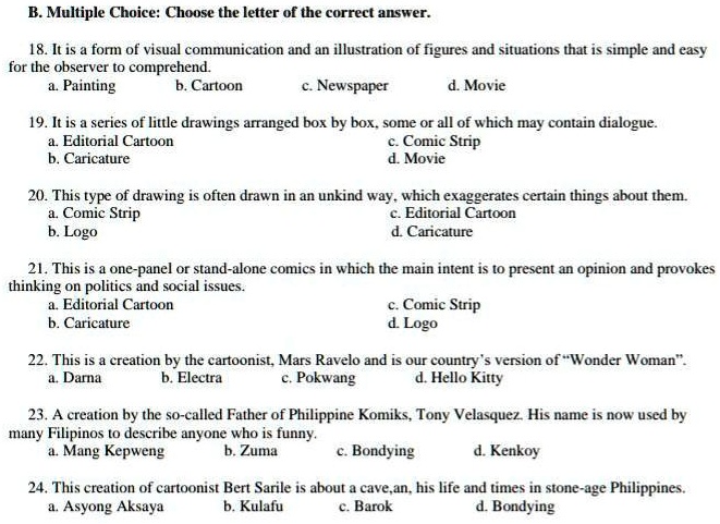choose the letter of the correct answerpaki ayos po 15 points b ...