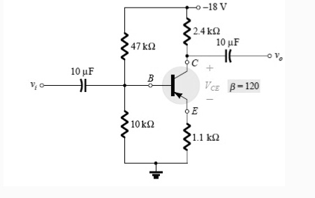 SOLVED: For the transistor used in the circuit given in the figure, the ...