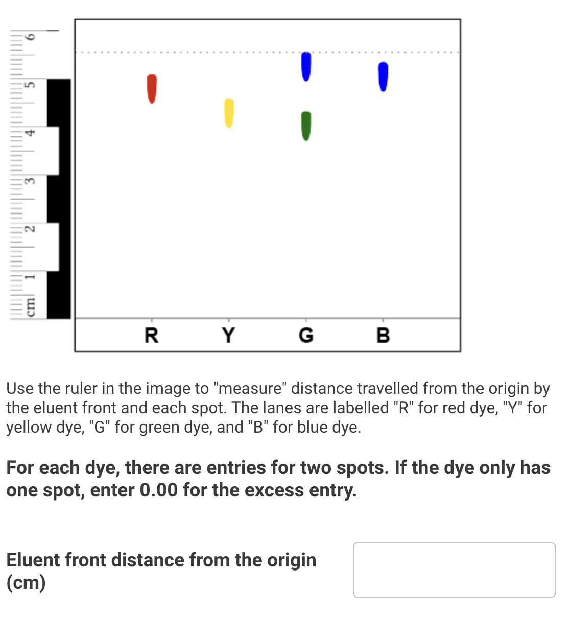 Use the ruler in the image to "measure" distance travelled from the ...