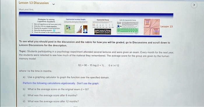 SOLVED: Texts: disc. 13 letters A through D please Lesson 13 Discussion ...