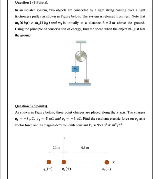 Solved Question 2 5 Points In An Isolated System Two Objects Are