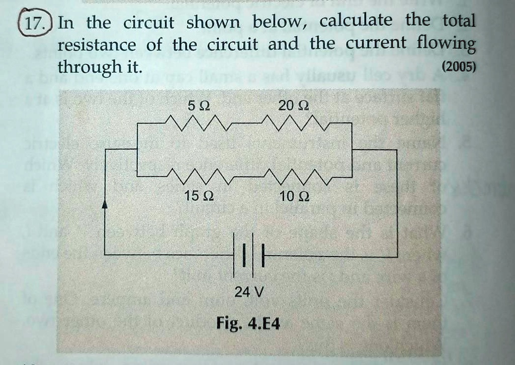 SOLVED: 'In the circuit shown below calculate the total resistance of the circuit and the ...