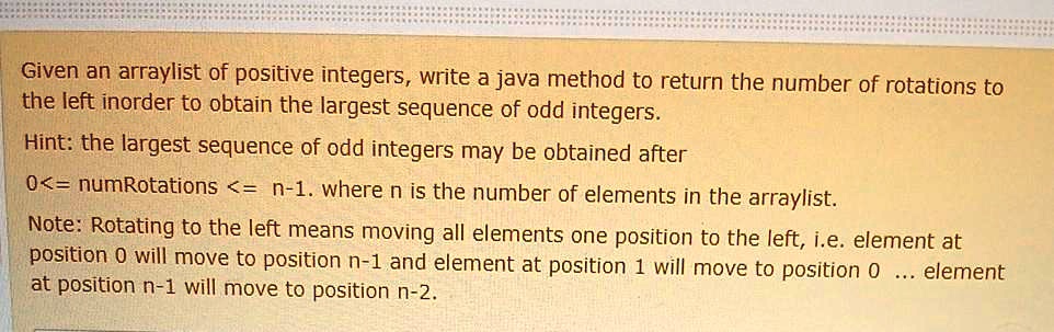Solved Given An Arraylist Of Positive Integers Write A Java Method To Return The Number Of