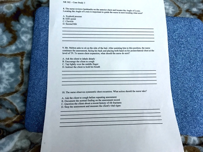 nr 302 case study 3 8the nurse review andmarks cn the anterior chest ...