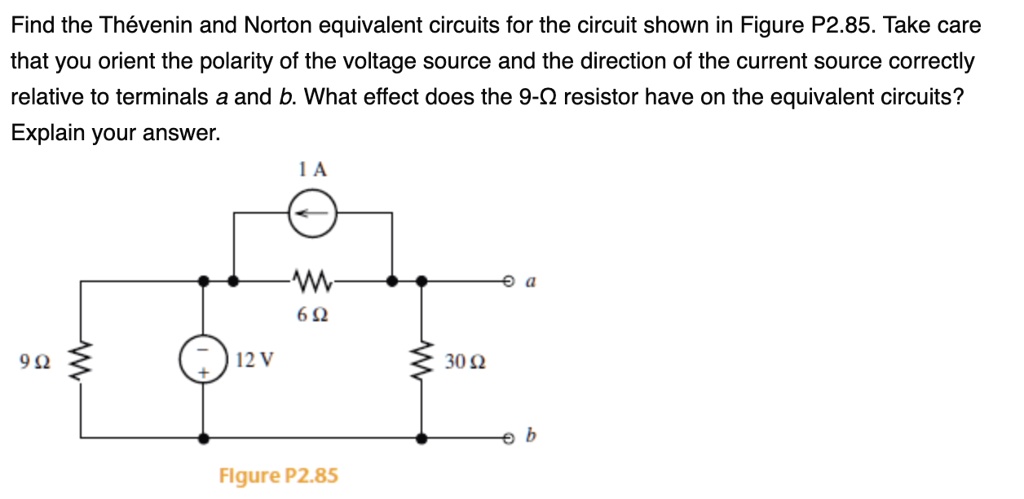 SOLVED: Solve the above question using nodal analysis. If this is not possible, explain why and ...