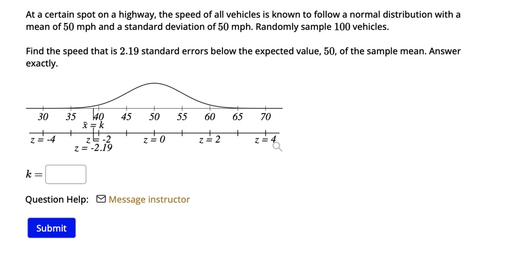 SOLVED: Texts: At a certain spot on a highway, the speed of all ...
