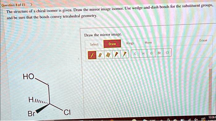 SOLVED: Question 0l 15 dsh bonds for the subslituent groups; chiral ...