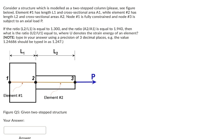 SOLVED: Consider structure which is modelled as two-stepped column (please, see figure below ...