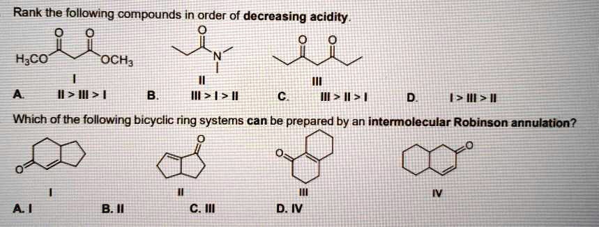 SOLVED: Rank the following compounds in order of decreasing acidity ...