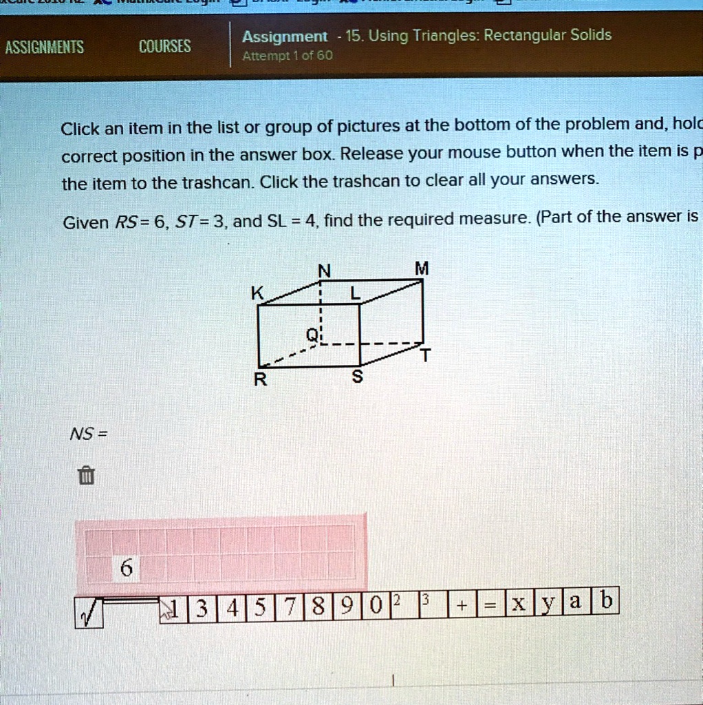 SOLVED: Given RS = 6, ST = 3, and SL = 4, find the required measure ...