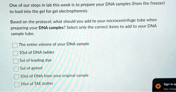 One of our steps in the lab this week is to prepare your DNA samples ...