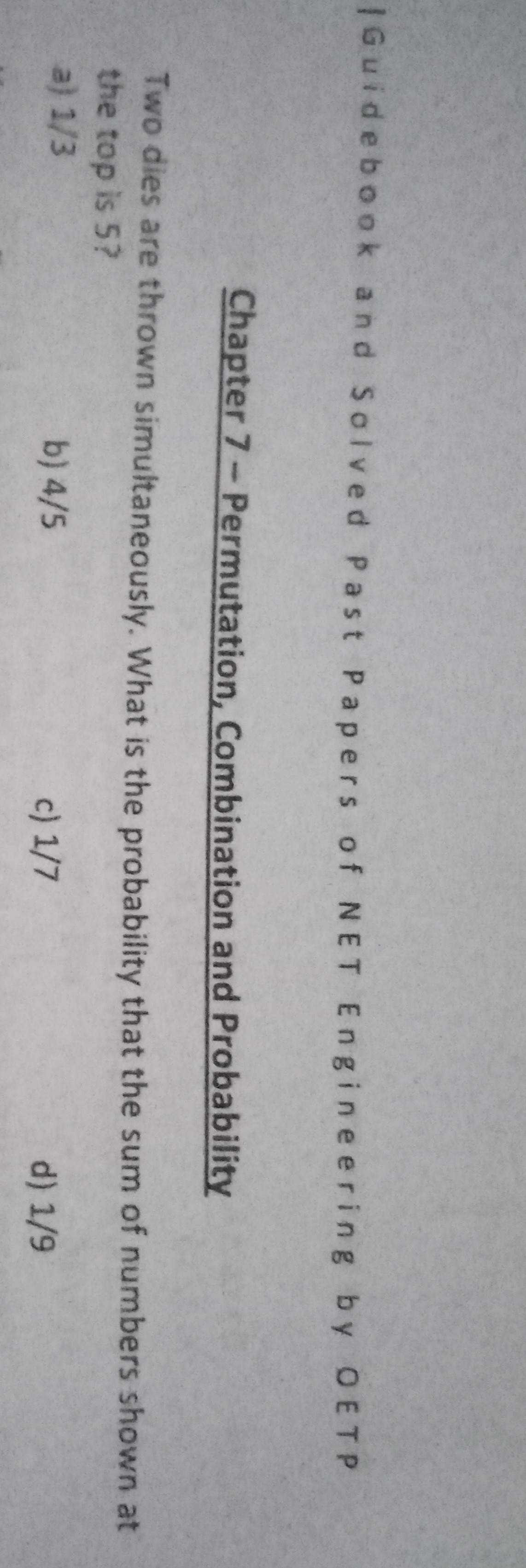 SOLVED: IG uidebook and Solved past Papers of NET Engineering by OETP ...