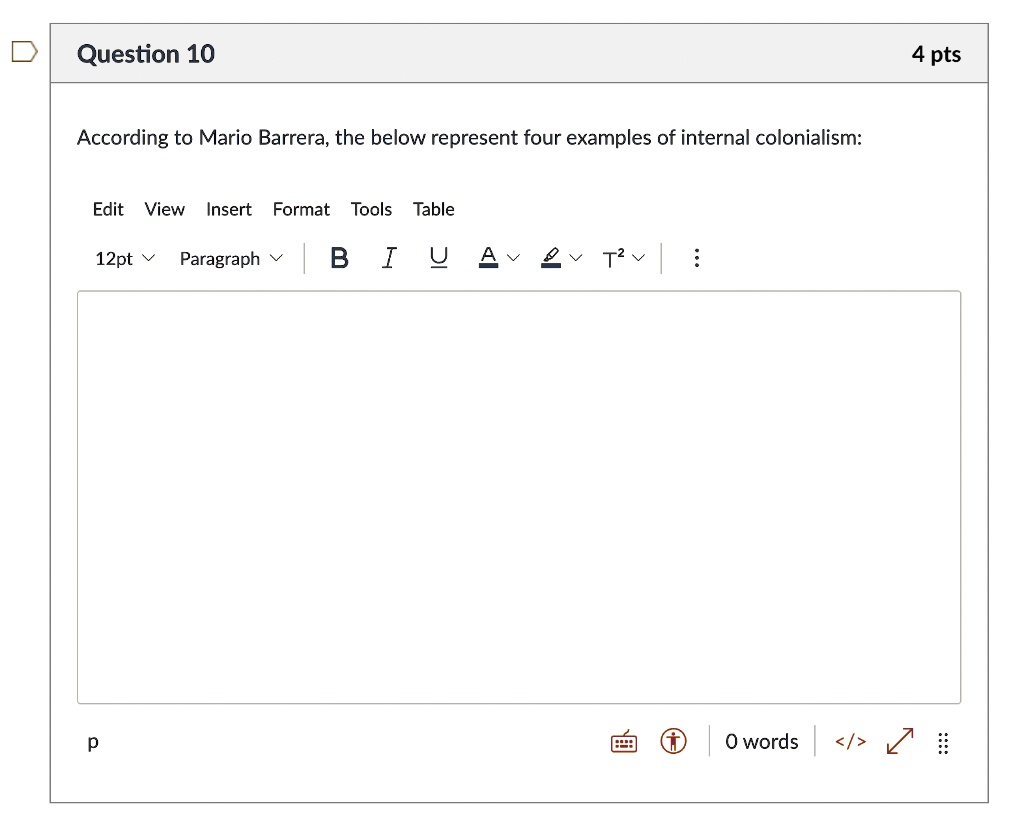 SOLVED: According to Mario Barrera, the following represent four ...