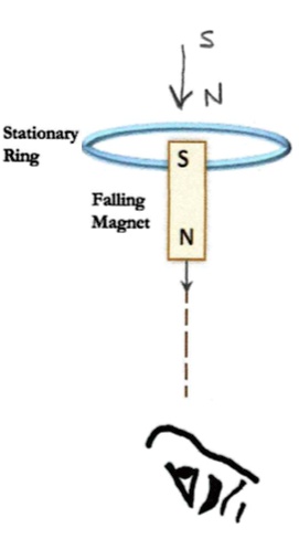 Stationary Ring Falling Magnet S N S N