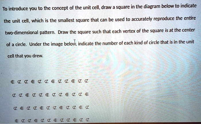 SOLVED: To introduce you to the concept of the unit cell, draw a square ...