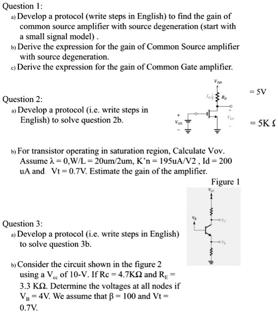 SOLVED: Question 1: a) Develop a protocol (write steps in English) to ...