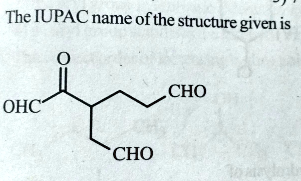 SOLVED: 'give me the answer...... ang follow me... The IUPAC name ofthe ...