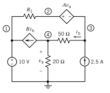 SOLVED: The voltages 𝑣1, 𝑣2, 𝑣3 and 𝑣4 below are the node voltages corresponding to nodes 1, 2 ...