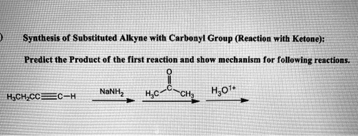 Synthesis of Substituted Alkyne with Carbonyl Group (Reaction with ...
