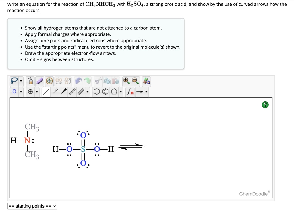 [GET ANSWER] Write an equation for the reaction of CH3NHCH3 with H2SO4 ...