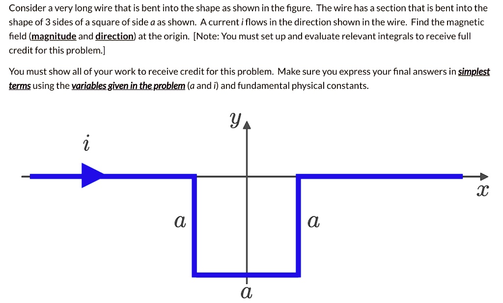 SOLVED: Consider a very long wire that is bent into the shape as shown ...