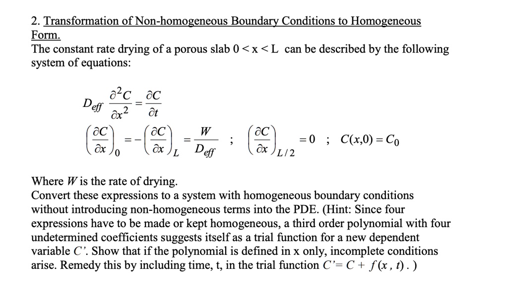 SOLVED:2. Transformation of Non-homogeneous Boundary Conditions_to ...