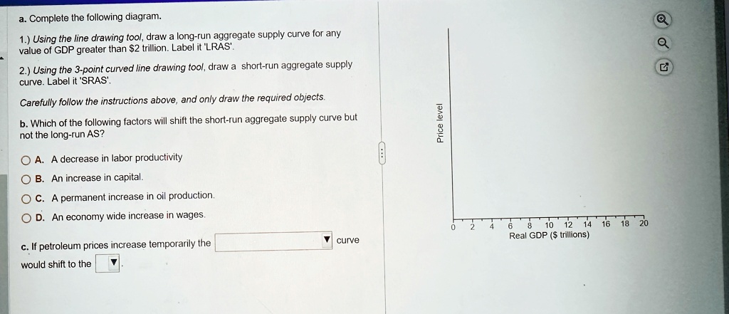 a complete the following diagram 1 using the line drawing tool draw a ...