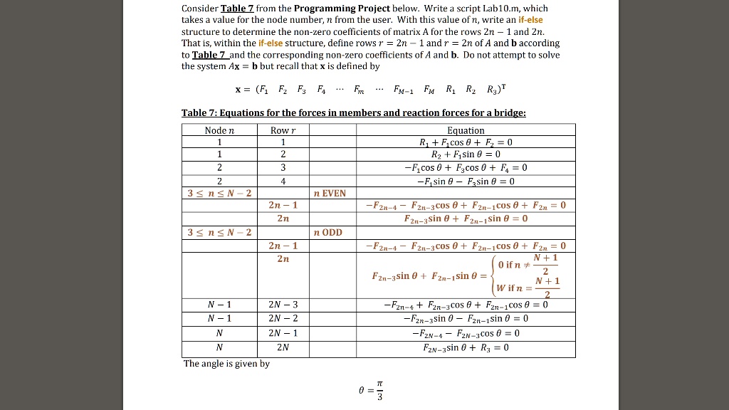 SOLVED: Consider Table Z from the Programming Project below: Write script LablO.m, which takes ...