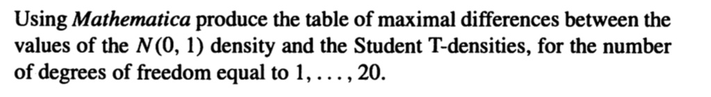 using mathematica produce the table of maximal differences between the ...