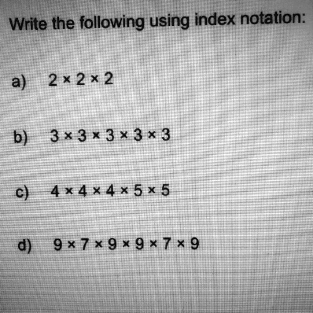 Solved Can I Have Help With This Please Write The Following Using Index Notation A 2 22 B