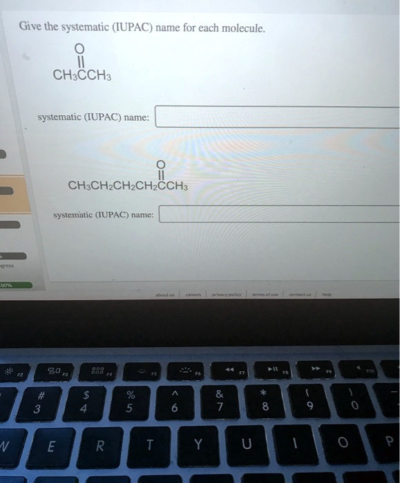 SOLVED: Give the systematic (IUPAC) name for each molecule: CH:CCHa systematic (IUPAC) name: CH ...